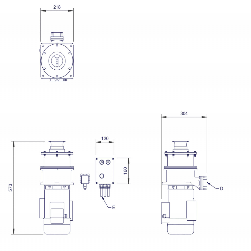Food Service Machinery – 723 (F60/305) Commercial Duty Waste Disposal Unit.